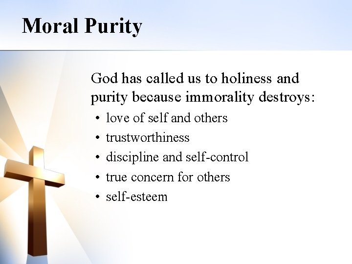 Purity and Accountability Adapted from a manuscript by