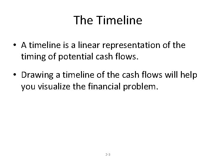 The Time Value of Money Lecture 3 and