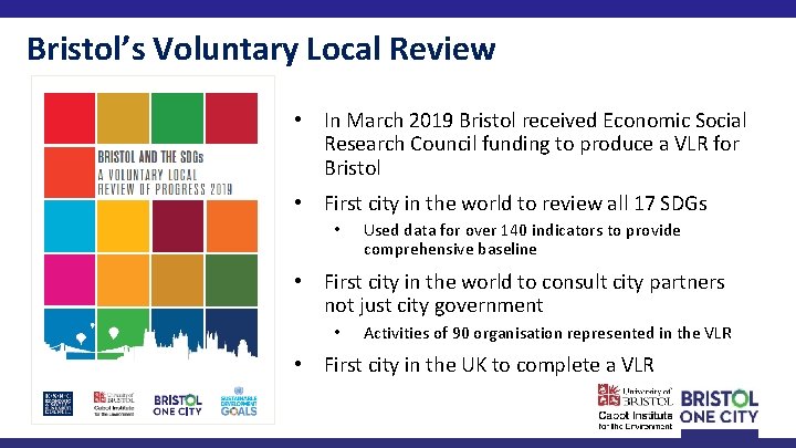 Bristol and the SDGs A Voluntary Local Review