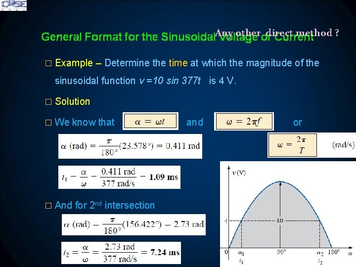 ELECTRIC CIRCUIT ANALYSIS I Chapter 13 Sinusoidal Alternating