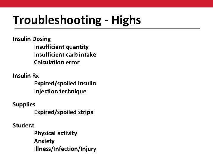T 1 D School Managing Type 1 Diabetes