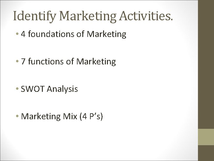 Marketing Indicator 1 01 Understand marketings role and