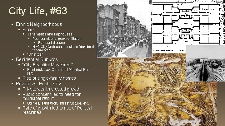 The Growth of Cities and American Culture Immigration