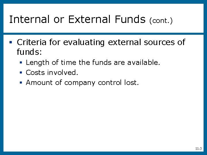Chapter 11 Sources of Capital Hisrich Peters Mc