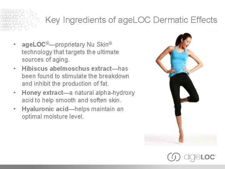 age LOC Dermatic Effects Body Countouring Lotion Introduction