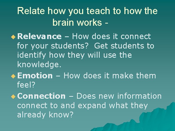 Connecting the Dots for Learning A Conversation on