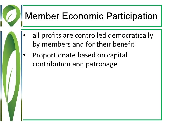 GENERAL CONCEPTS AND PRINCIPLES OF COOPERATIVES Coop 002