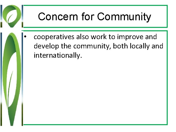 GENERAL CONCEPTS AND PRINCIPLES OF COOPERATIVES Coop 002