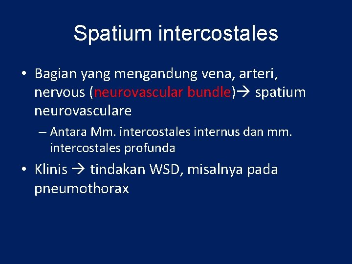 MEDIASTINUM Dr Mona Amelia MBiomed Suatu ruangan yang