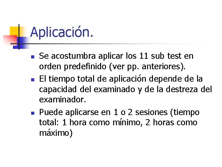 TEST DE WECHSLER n WAIS Wechsler Adult Intelligence