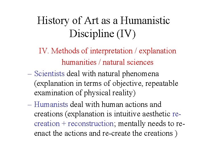 The History of Art as a Humanistic Discipline