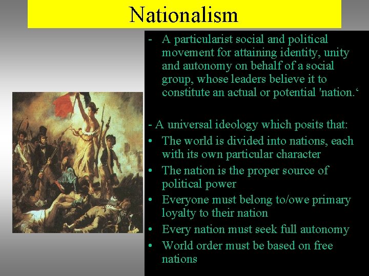 Nationalism Decline or Revival BA Political Transformations Nation