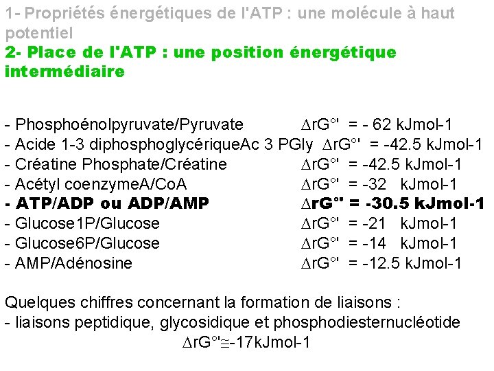 METABOLISME ENERGETIQUE CELLULAIRE INTRODUCTION On a vu les