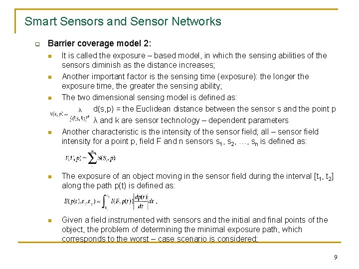 Smart Sensors and Sensor Networks Lecture 6 Coverage