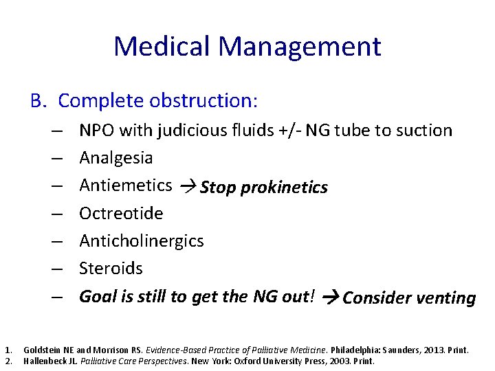 Malignant Bowel Obstruction Kara Bischoff Palliative Care Service