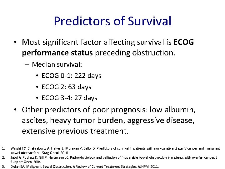 Malignant Bowel Obstruction Kara Bischoff Palliative Care Service