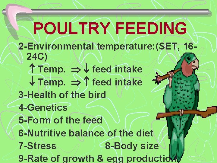 POULTRY FEEDING By Prof Dr ABDELBASET N S