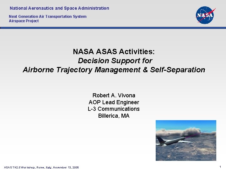 National Aeronautics and Space Administration Next Generation Air