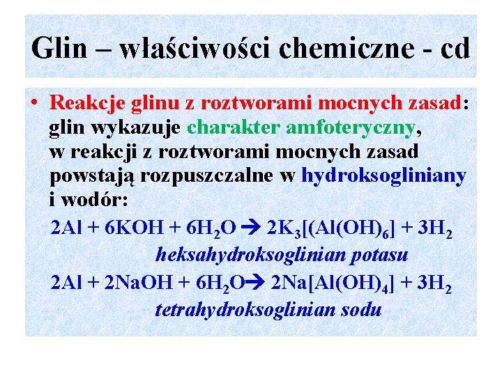 Borowce glin oglna charakterystyka borowcw wystpowanie glinu otrzymywanie