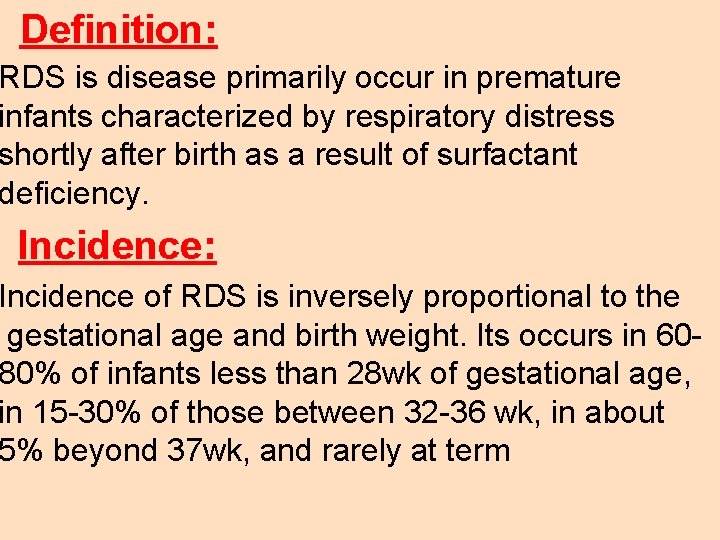 Respiratory distress syndrome RDS Hyaline membrane disease HMD