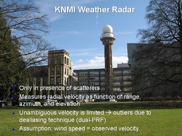 Upper Air Wind Measurements by Weather Radar Iwan