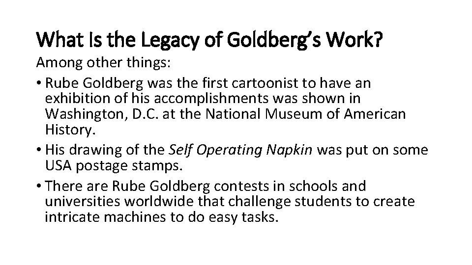 Describing a Process with Rube Goldberg All Rights