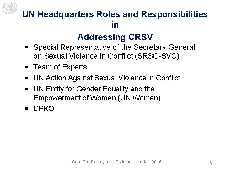 Module 2 Mandated Tasks of United Nations Peacekeeping