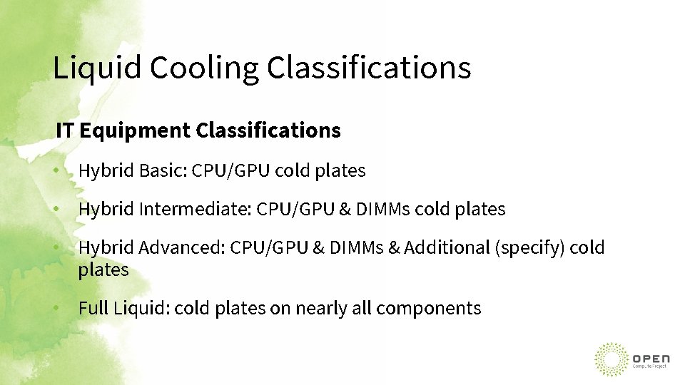 OCP Cold Plate Work Session Jessica Gullbrand Cold