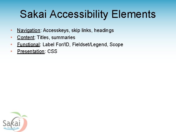 Sakai Update and JAWS Tutorial Mike Elledge Accessibility