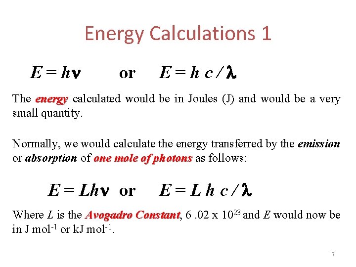 AH Chemistry Unit 1 Electromagnetic Radiation and Atomic
