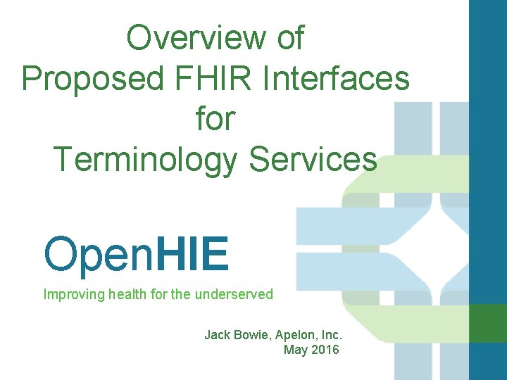 Overview of Proposed FHIR Interfaces for Terminology Services
