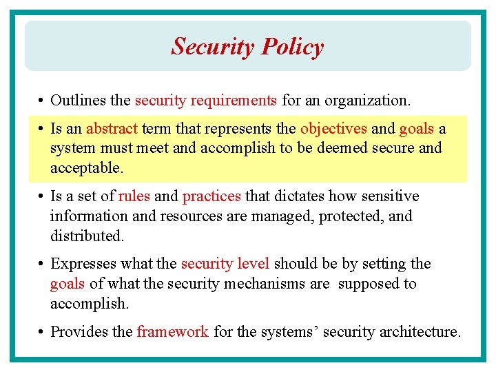 Security Architecture and Design Part II ChaoHsien Chu