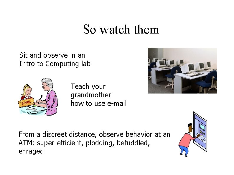 Know The user What we need to know