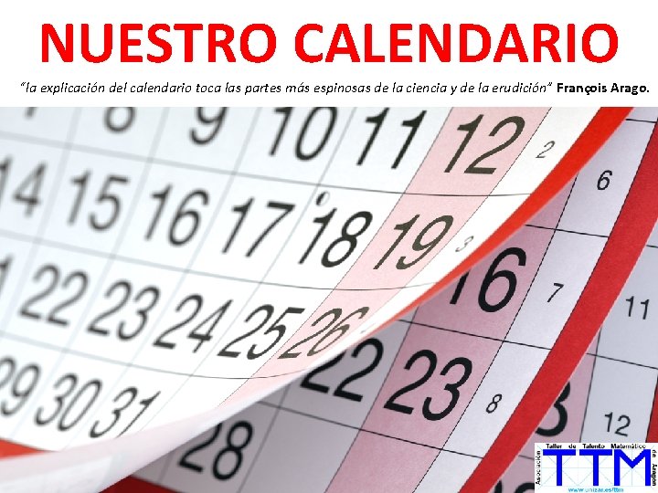 NUESTRO CALENDARIO la explicacin del calendario toca las