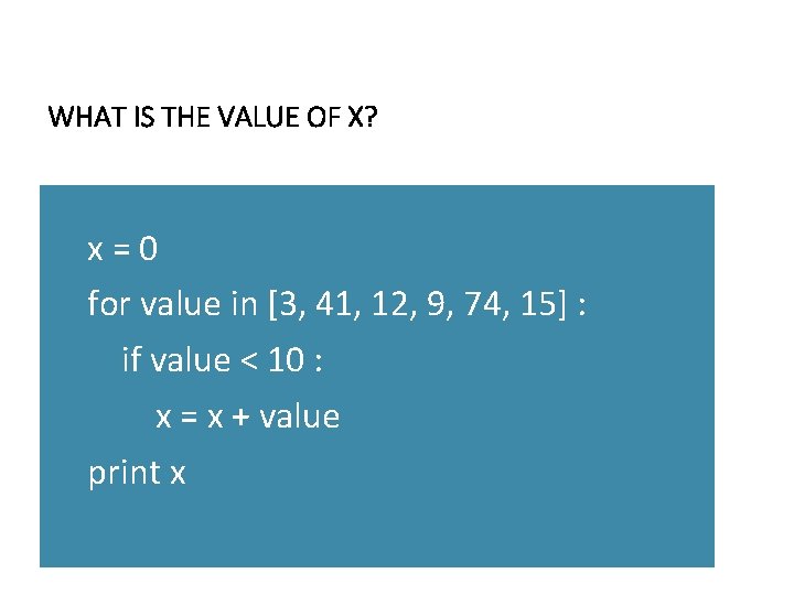WHAT IS THE VALUE OF X x0 for