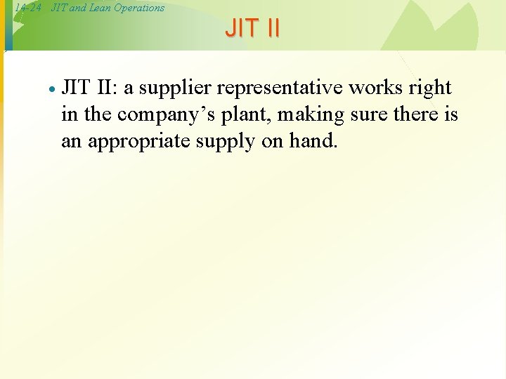 14 1 JIT and Lean Operations Management William