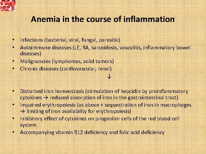 Blood morphology in nonhaematological diseases of childhood interpretation