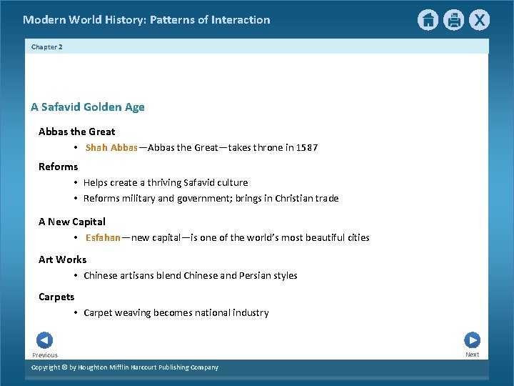 Modern World History Patterns of Interaction Chapter 2