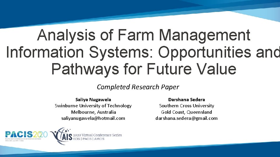 Analysis of Farm Management Information Systems Opportunities and