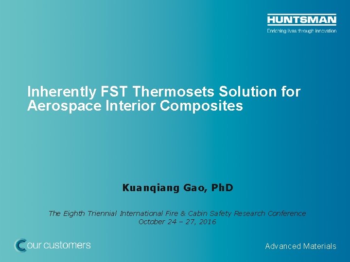 Inherently FST Thermosets Solution for Aerospace Interior Composites