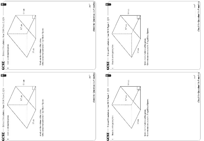 Pythagoras Finding AB Foundation GCSE Questions These questions