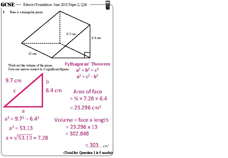 Pythagoras Finding AB Foundation GCSE Questions These questions