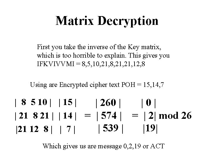 Mathematical Concepts in Cryptography 355 Brian Tafel Mark