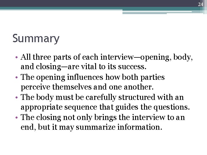 Chapter 4 Structuring the Interview Mc GrawHillIrwin Copyright