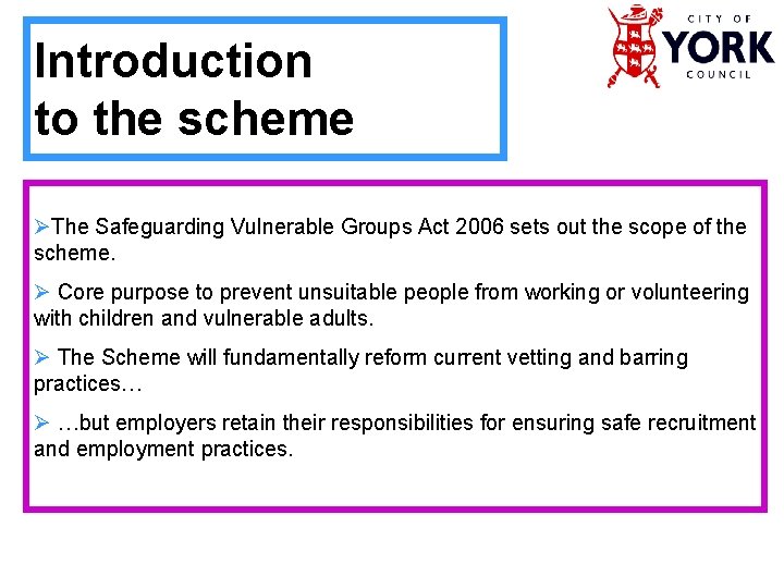 Introduction to Disclosure and the ISAs Vetting Barring