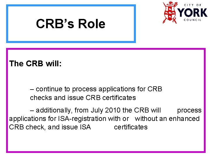 Introduction to Disclosure and the ISAs Vetting Barring