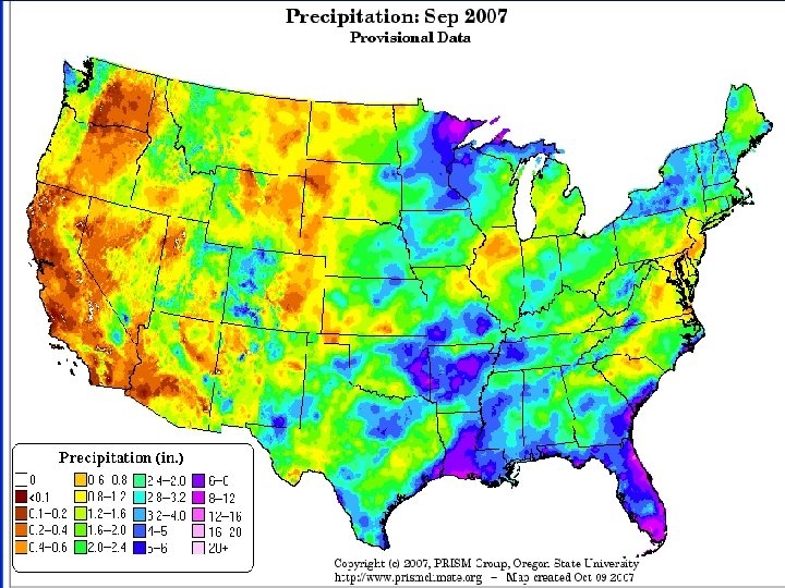 Drought Through a PRISM Precipitation Mapping and Analysis