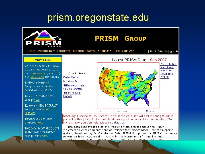 Drought Through a PRISM Precipitation Mapping and Analysis