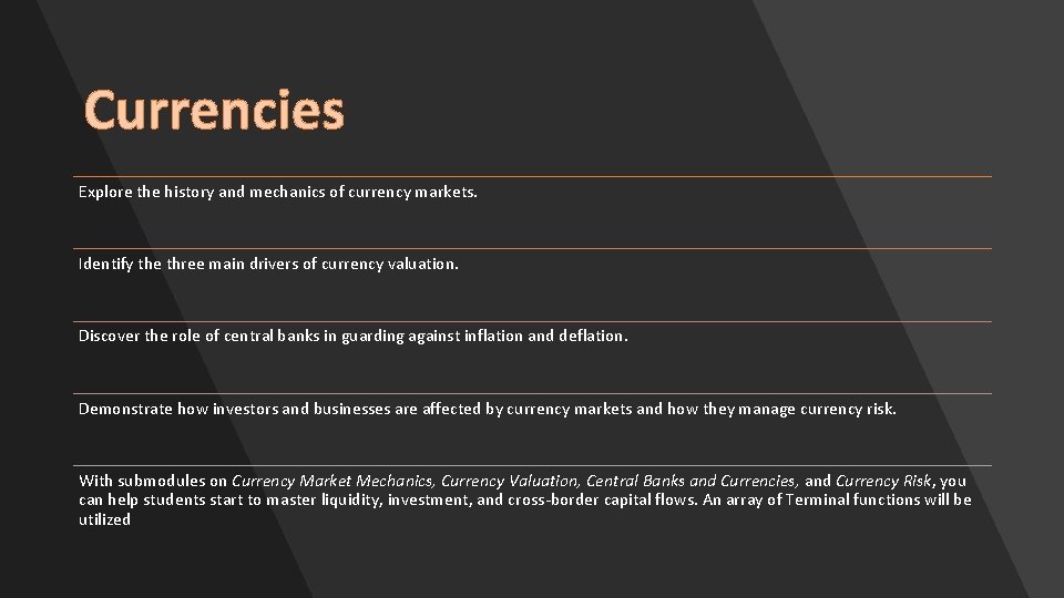 Bloomberg Market Concepts BMC Bloomberg 101 Break down
