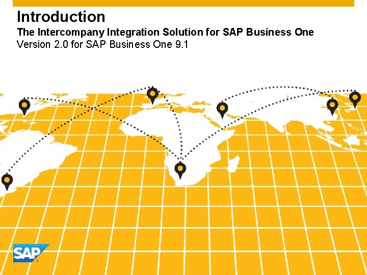 Introduction The Intercompany Integration Solution for SAP Business